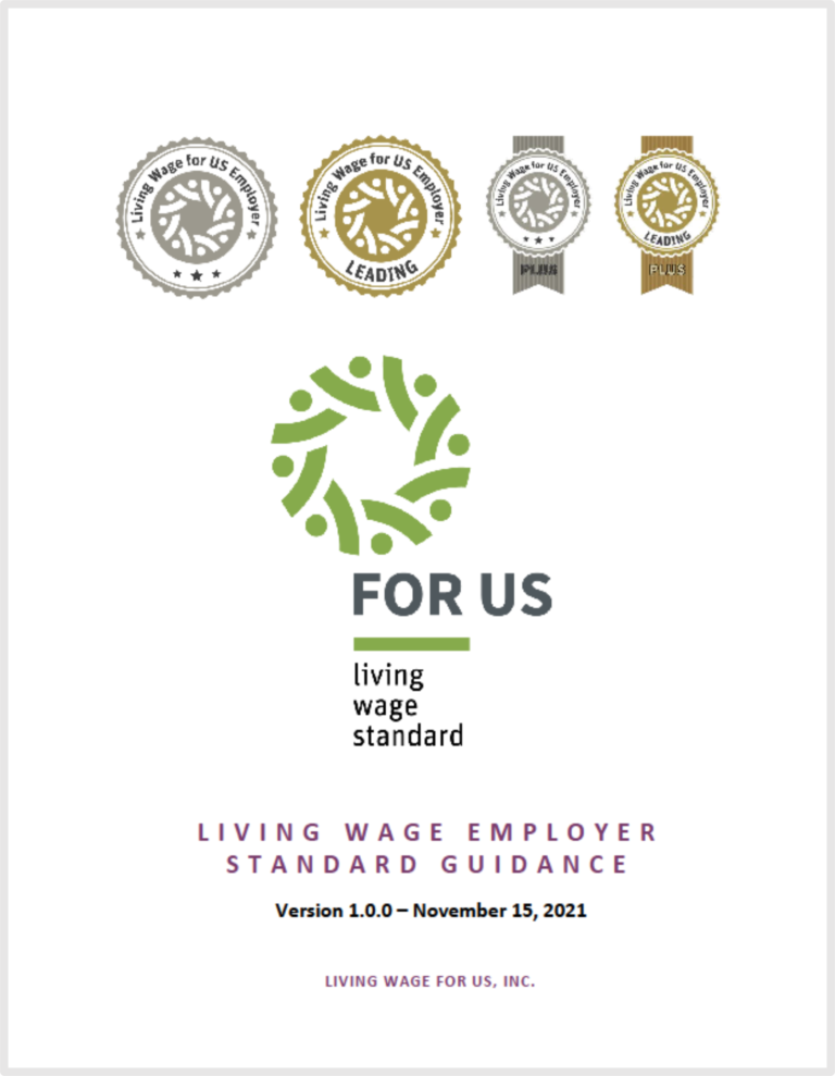 For US Living Wage Standard Guidance – Living Wage For US